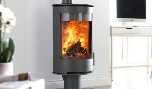 Purevision PVR Cylinder multi-fuel stove on pedestal stands » Green Man ...