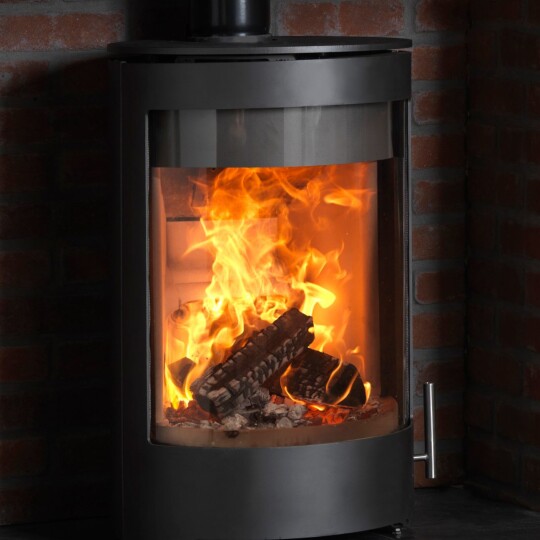 Purevision PVR Cylinder multi-fuel stove on pedestal stands » Green Man ...